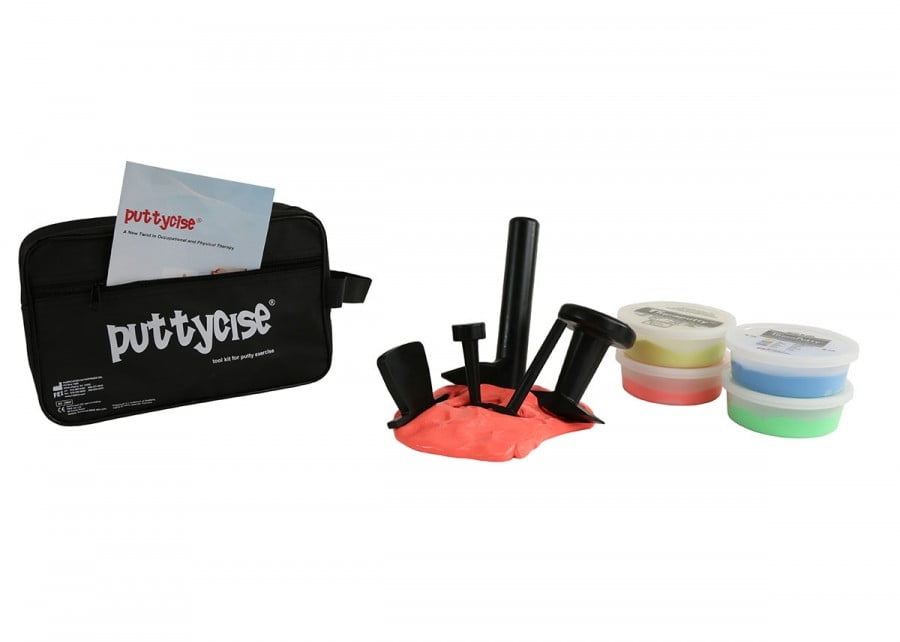 Puttycise TheraPutty set, medium, 5 tools, 4 6oz TheraPutty exercise ...
