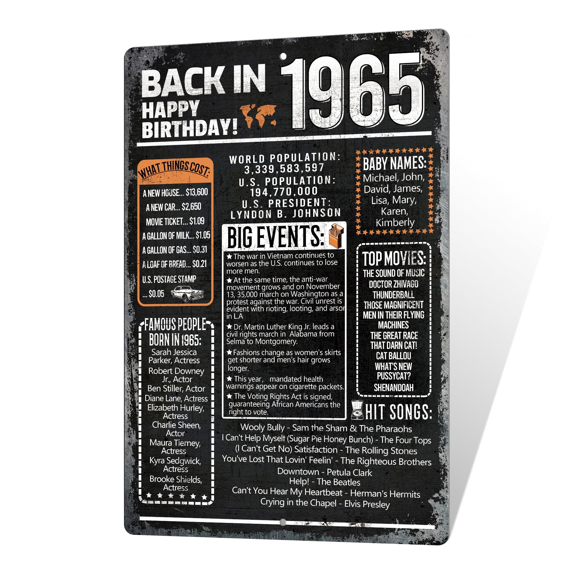 Putuo Decor 60th FEV6 Birthday Party Decorations Remembering The Year ...