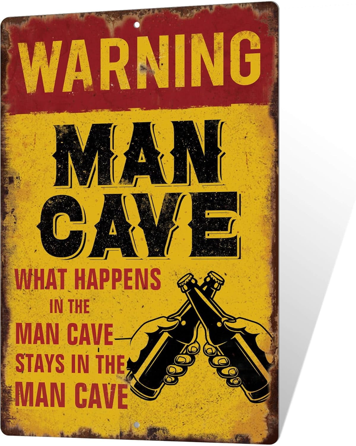 Putuo Decor Man Cave Decor 12x8 In Aluminum Vintage Warning Man Cave ...