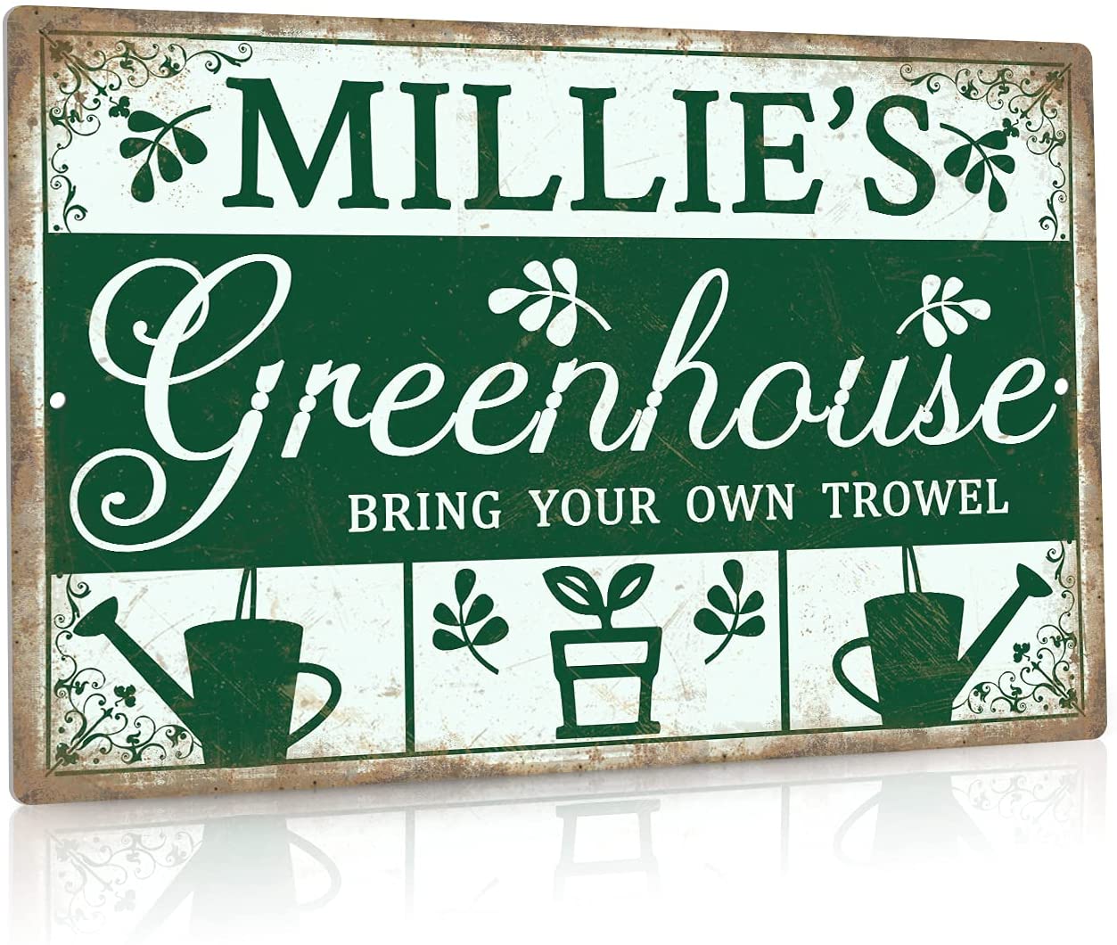 Putuo Decor Personalized Greenhouse Sign, Custom Name, Gifts for ...