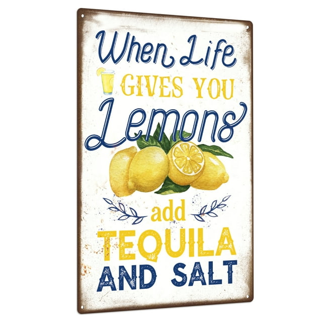 Putuo Decor Yellow Lemon Kitchen Sign, Farmhouse Decor for Dining Room ...