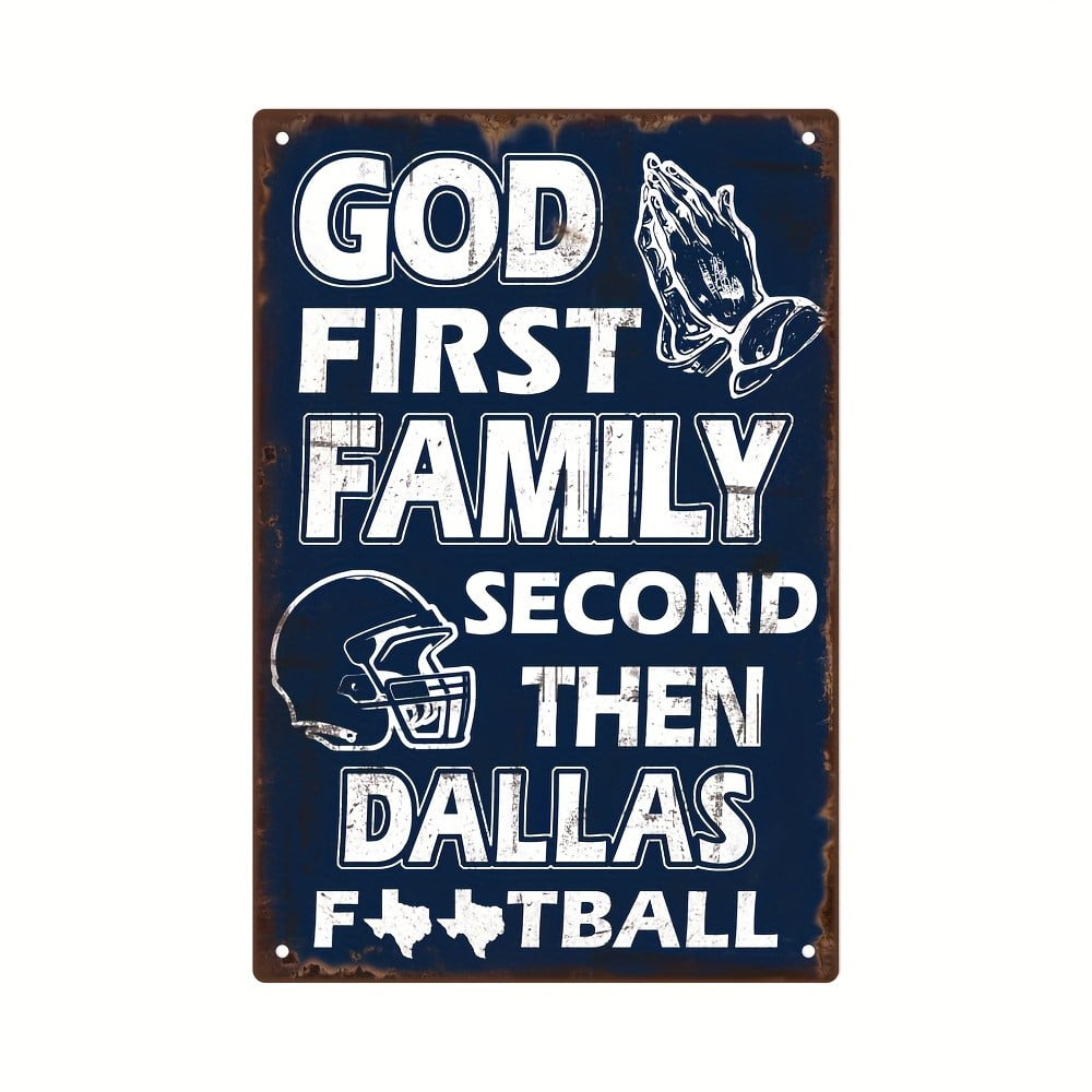 Putuo Football Fans Tin Metal Signs Home Décor 8x12 Vintage Plaque ...