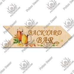 Putuo decor new style tiki bar arrow wooden wall sign hanging wood ...
