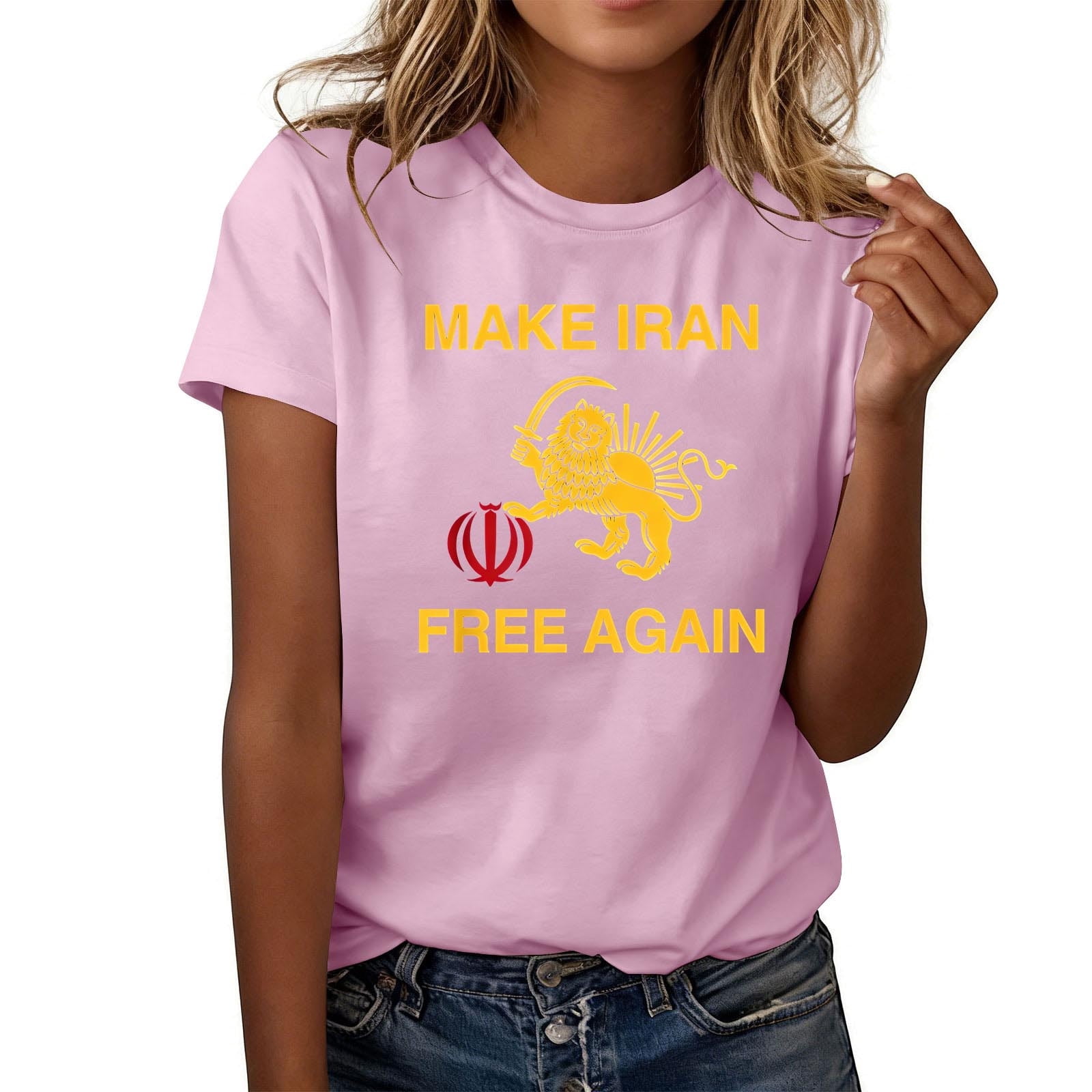 Puyaiuu Women Shirt Iran For Women and For Men Iranian Flag Lion ...