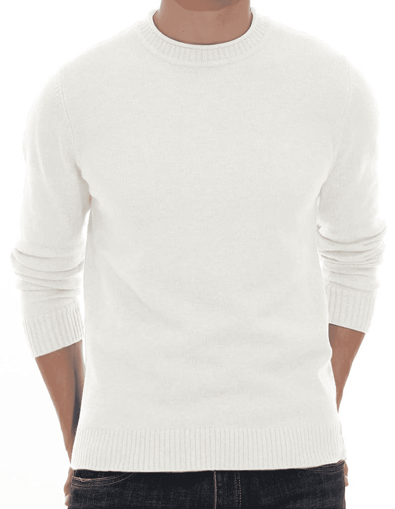Puztloy Men's Sweater Pullover Crewneck Long Sleeve Lightweight Knit ...