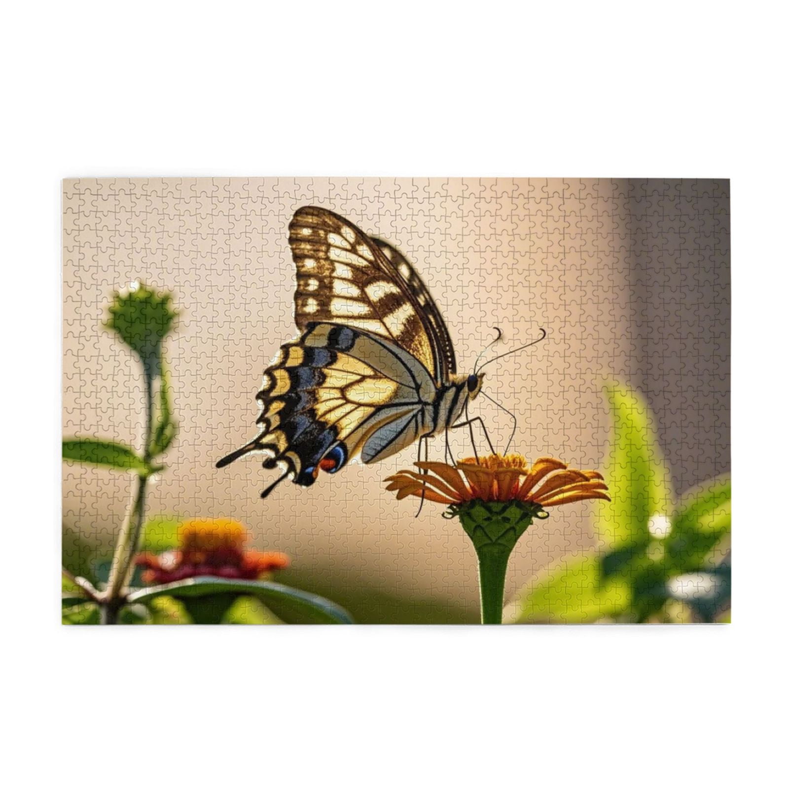 Puzzle 1000-Piece Adult Black Butterfly Challenge Puzzle Brings Joy And ...