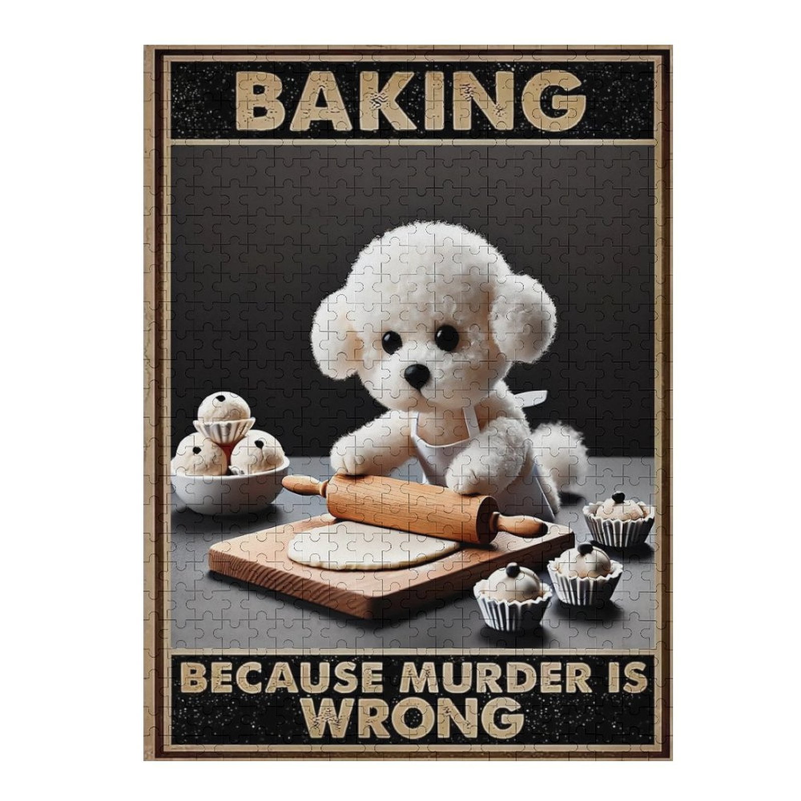 Puzzle 1000 Piece Jigsaw Puzzle For Adultsbichon Frise Baking Because ...