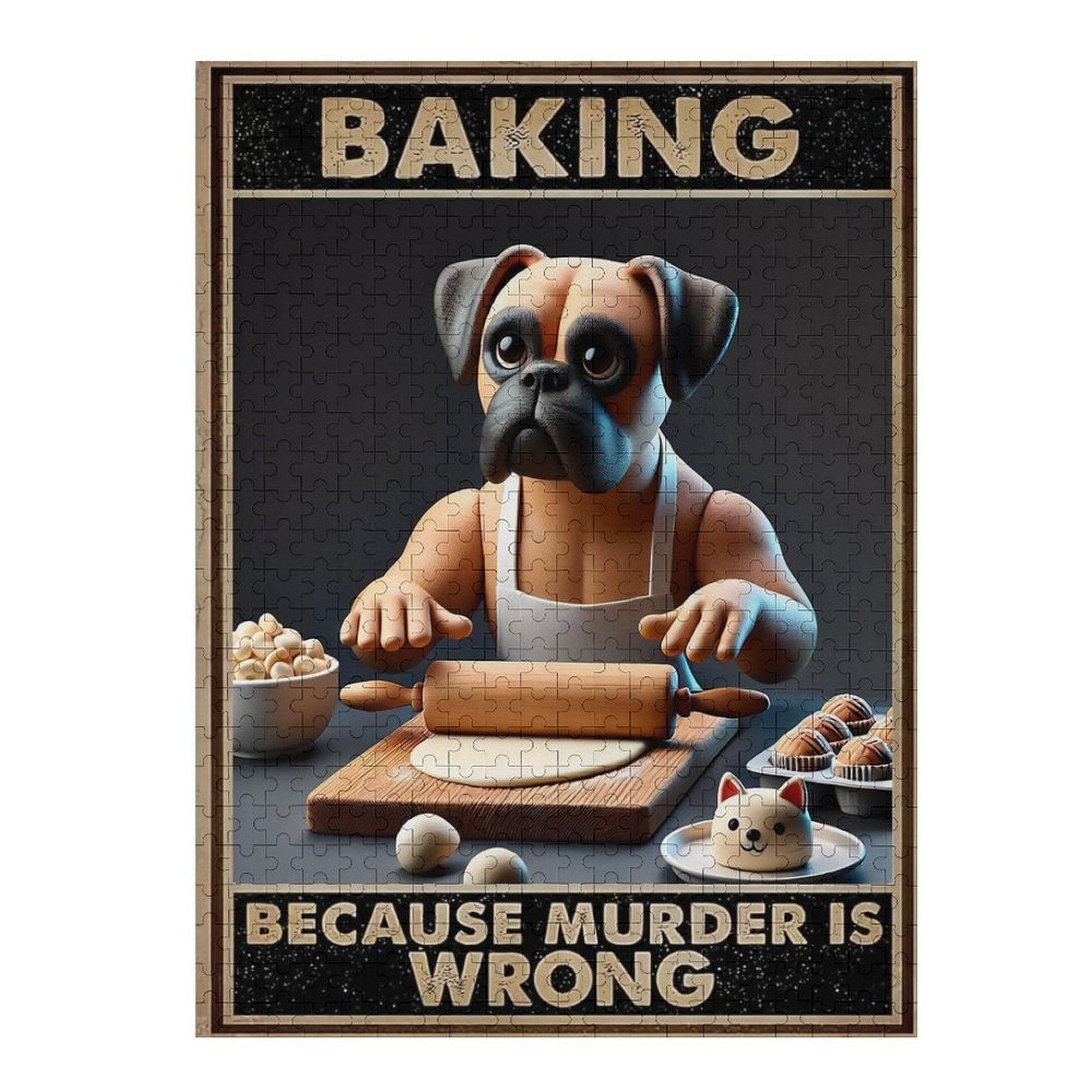 Puzzle 300 Piece Jigsaw Puzzle For Adultsboxer Baking Because Murder Is ...