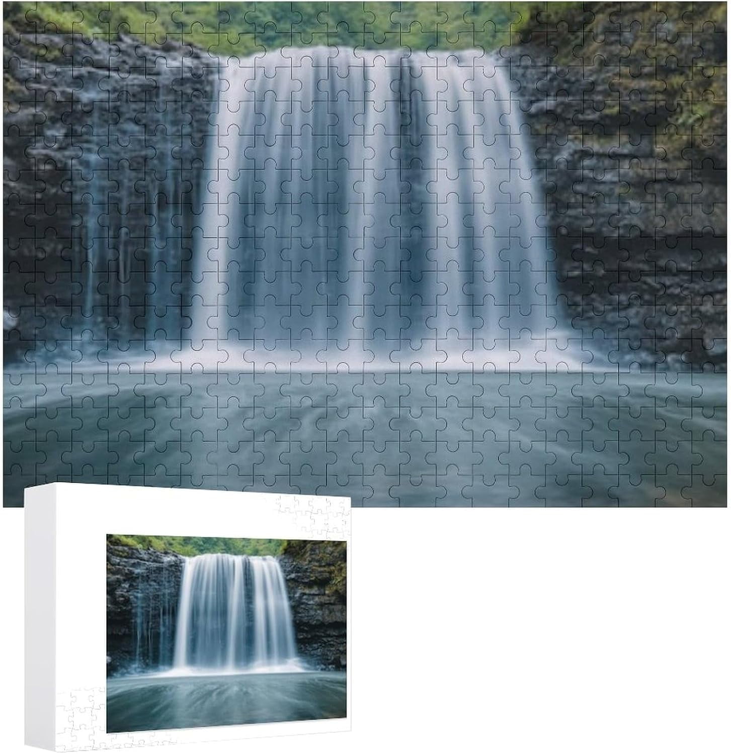 Puzzle 300Pcs A Peaceful Waterfall With The Words Find Your Strength In ...