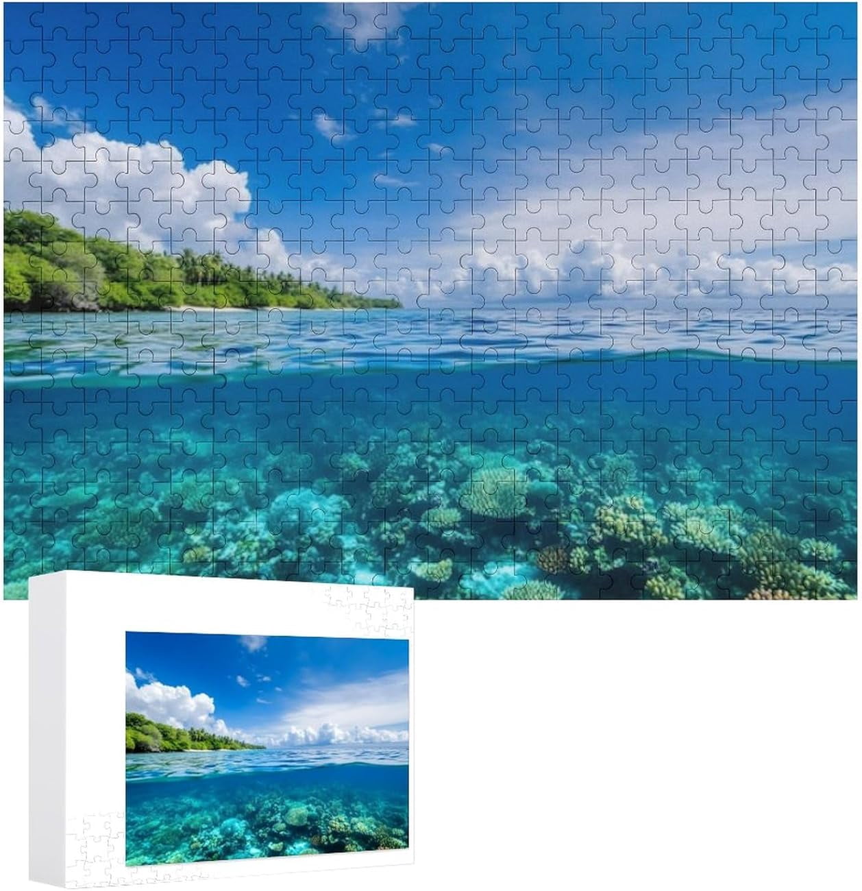 Puzzle 300Pcs Thriving Underwater Marine Ecosystem with Coral Reef and ...