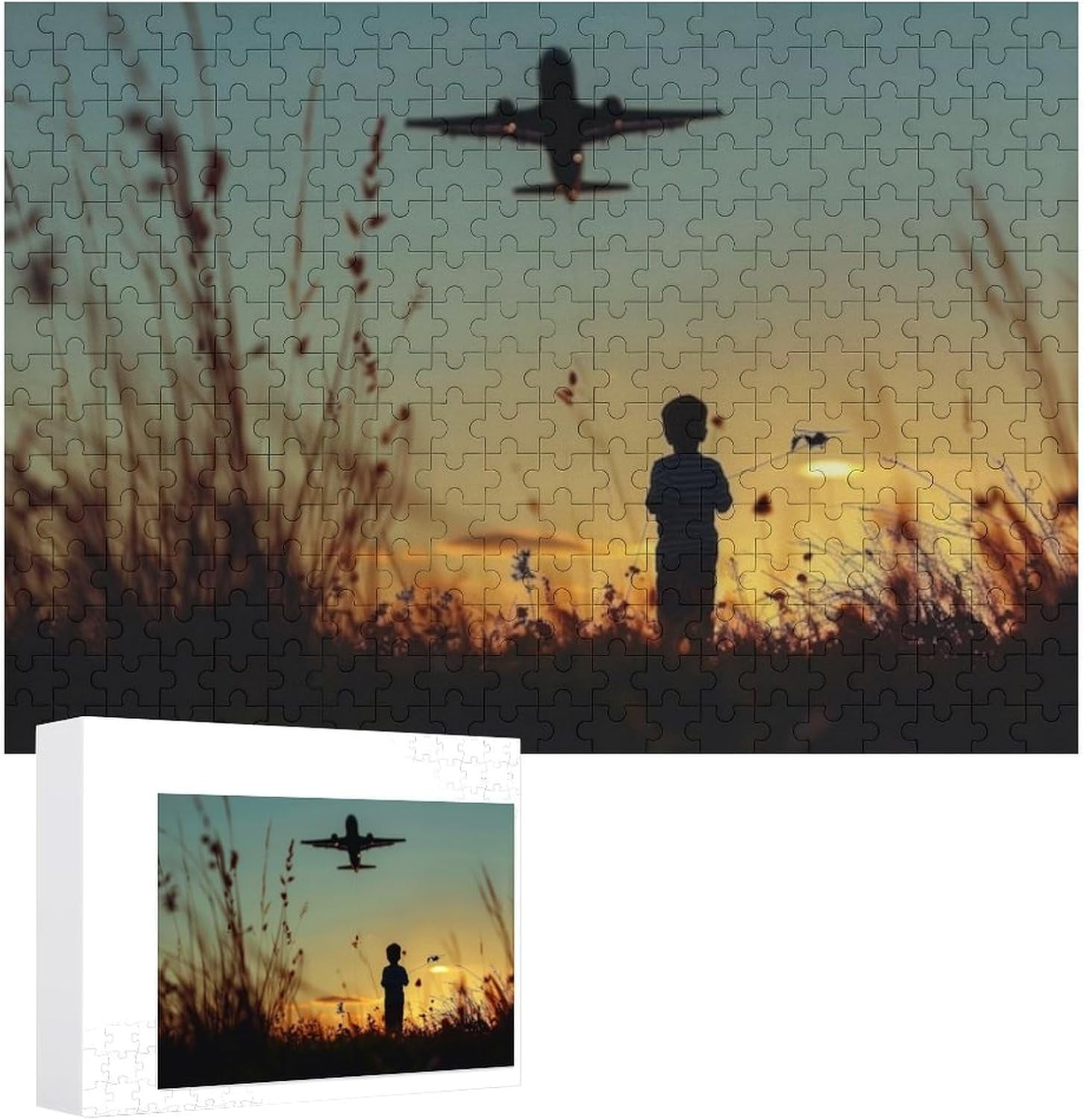 Puzzle 500 Pcs Jigsaw Puzzle for Adults A Young Child Stands in A Field ...
