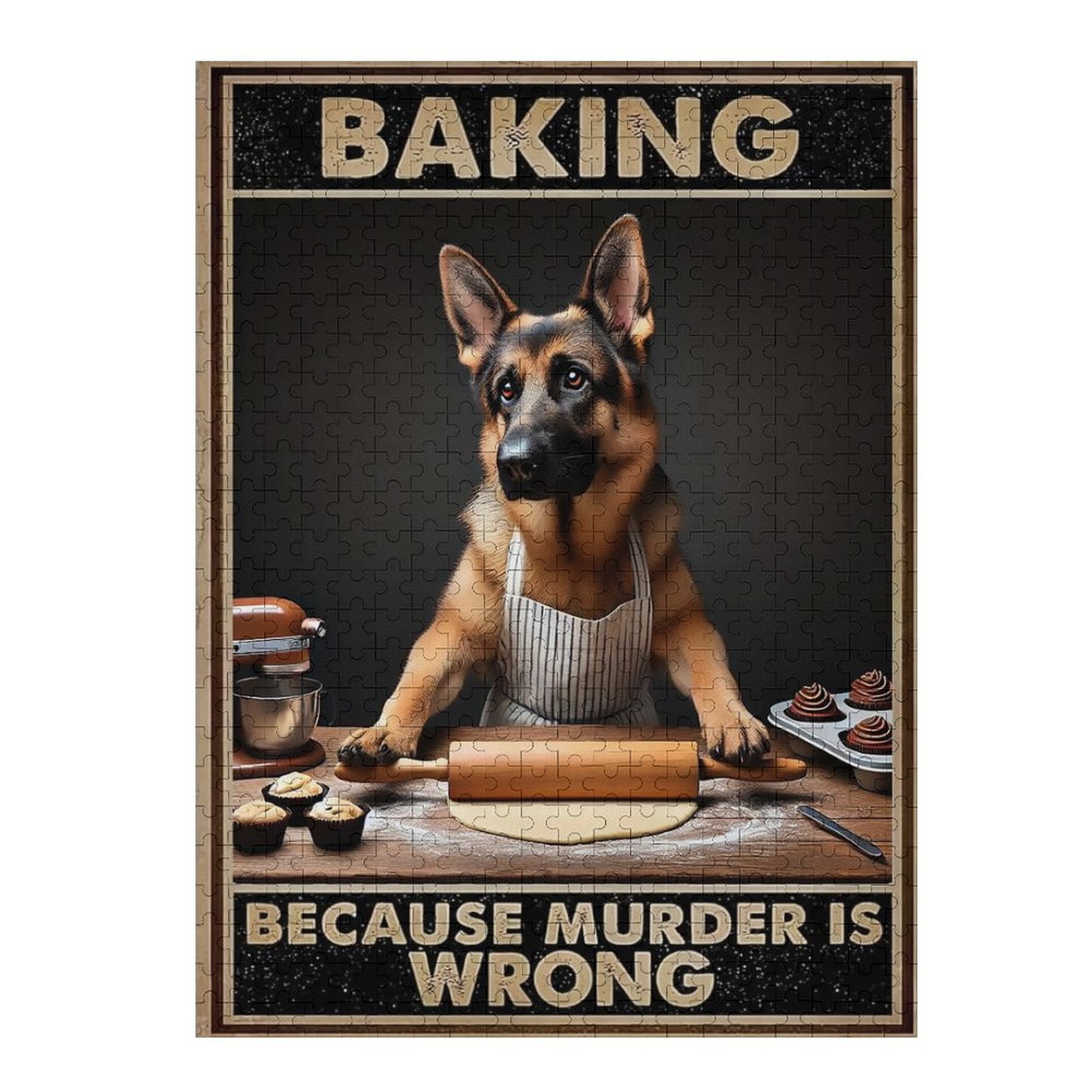 Puzzle 500 Piece Jigsaw Puzzle For Adultsgerman Shepherd Baking Because ...