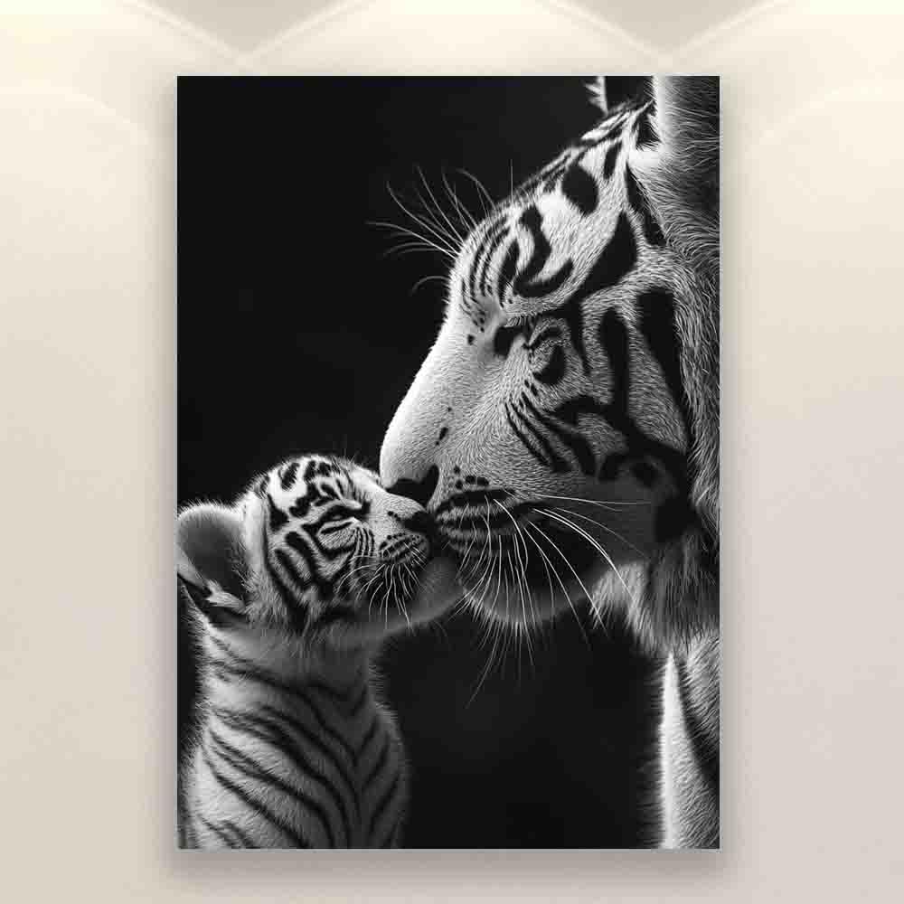 Puzzle 500 Pieces Black and White Tiger For Players Who Like To ...
