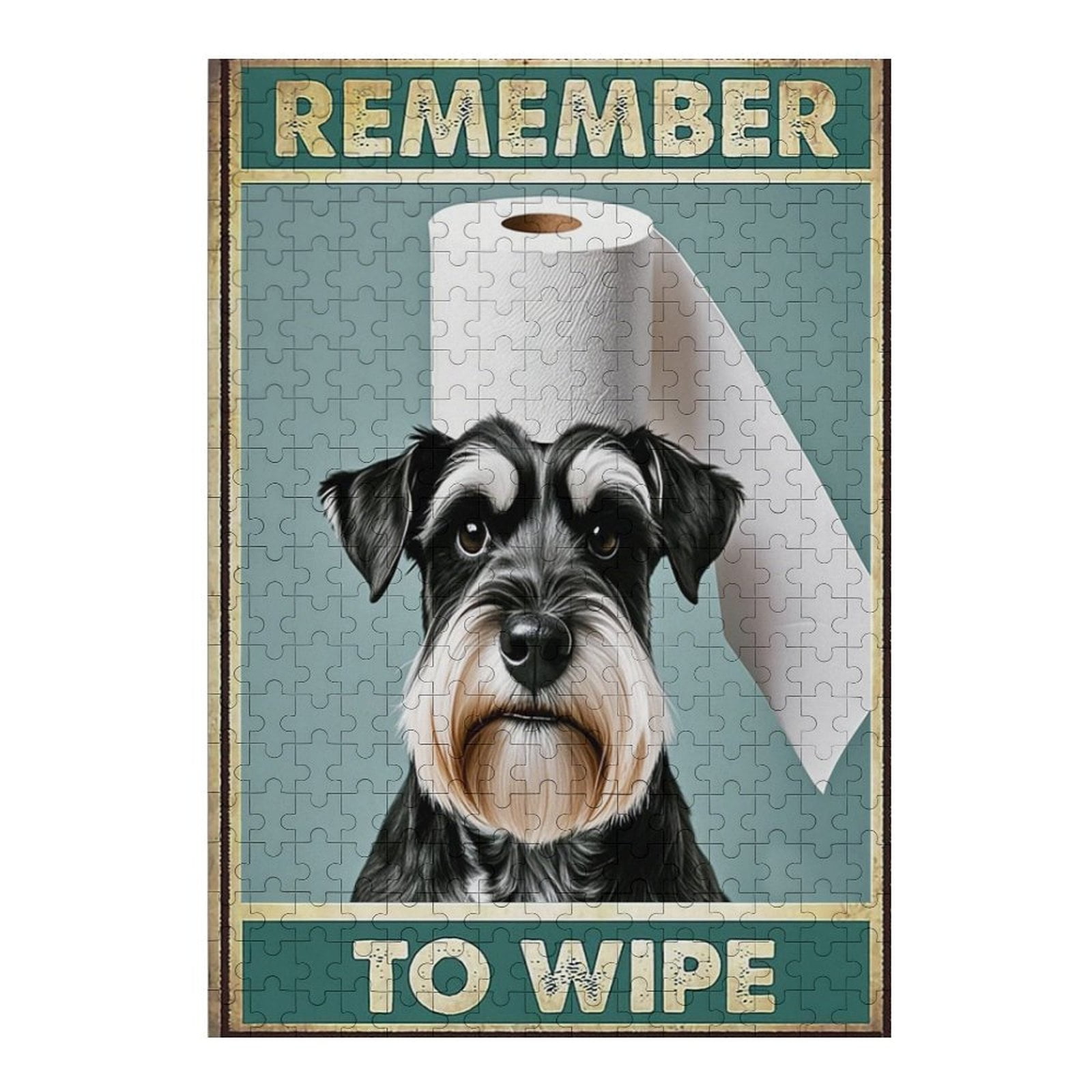 Puzzle For Adult Modern Art Puzzle 1000 Pieces Schnauzer Remember to ...