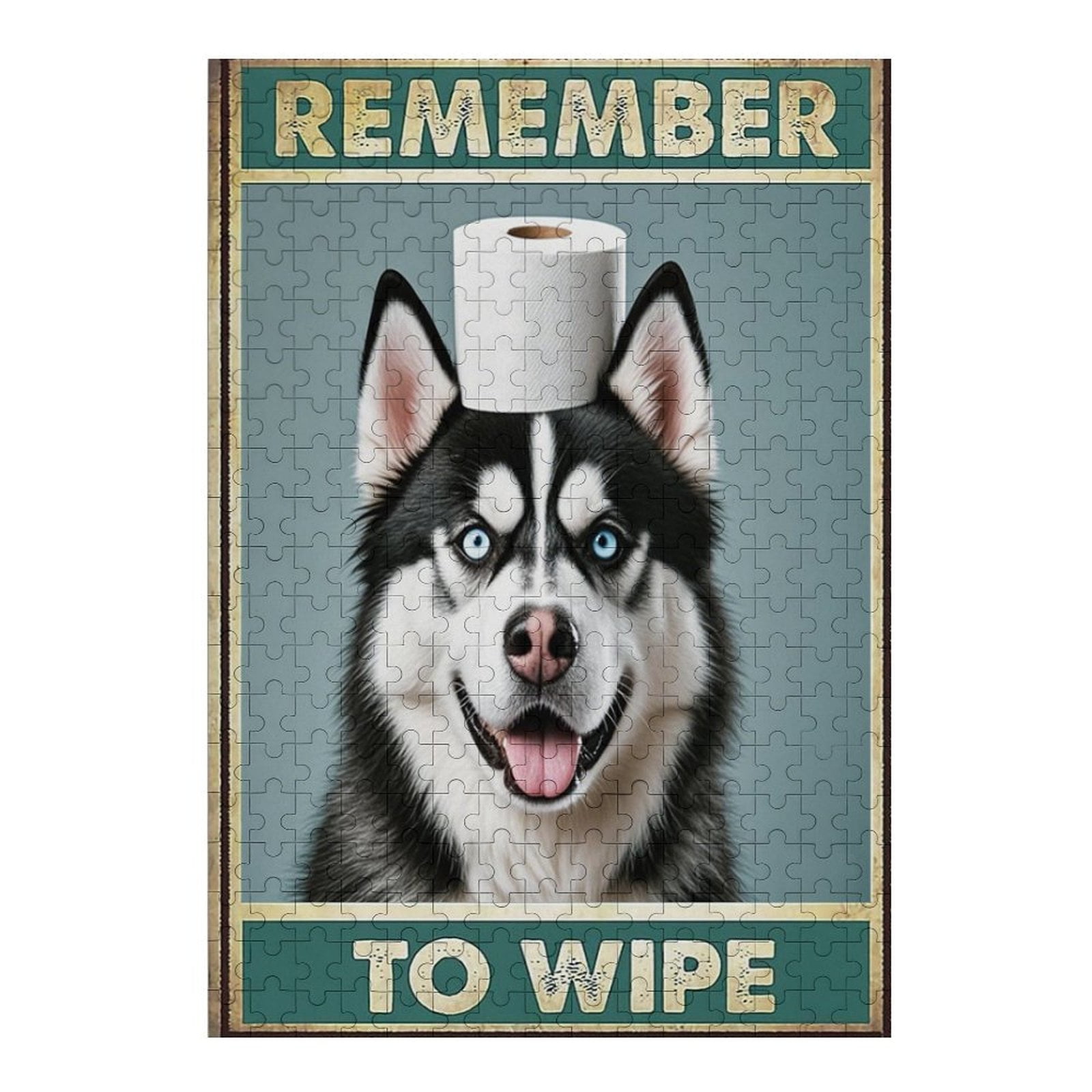 Puzzle For Adult Modern Art Puzzle 500 Pieces Husky Remember to Wipe ...