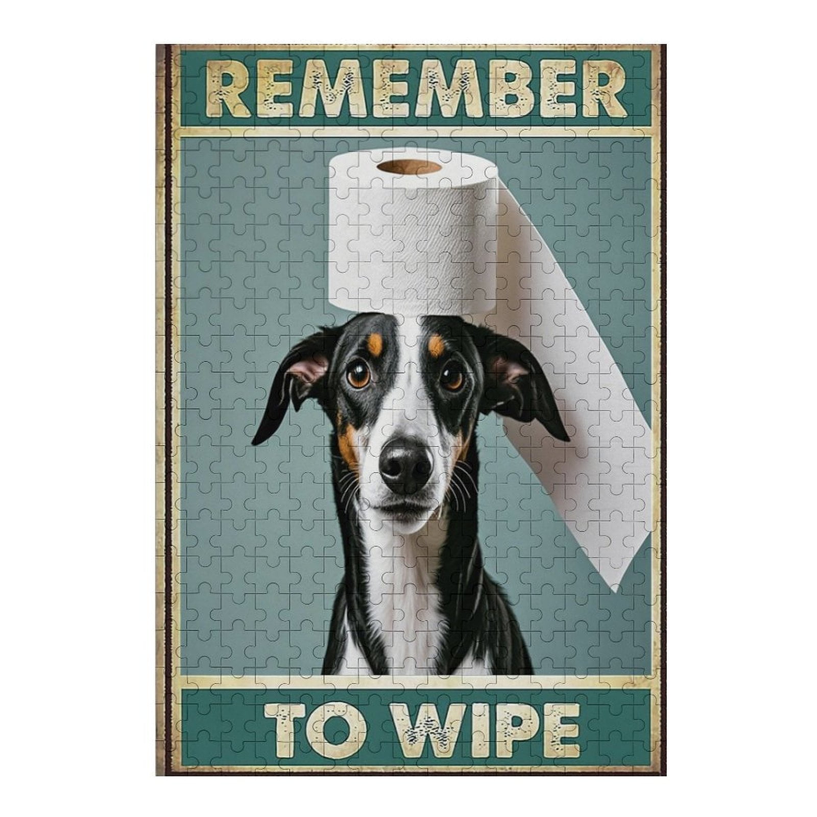 Puzzle For Adult Modern Art Puzzle 500 Pieces Whippet Remember to Wipe ...