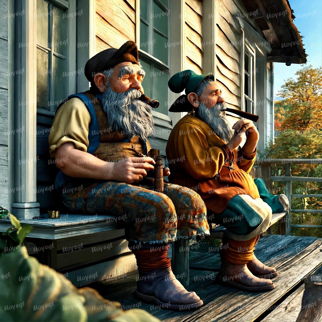 Puzzle for Adults 1000 Pieces Wooden Jigsaw Puzzle Dwarfs Porch ...