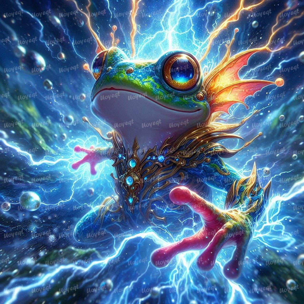 Puzzle for Adults 1000 Pieces Wooden Jigsaw Puzzle Frog Glowing ...