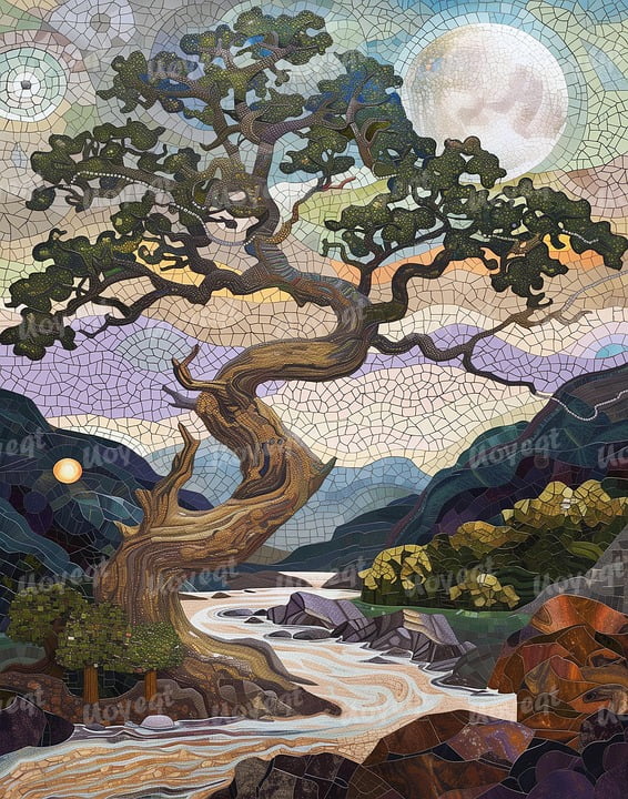 Puzzle for Adults 1000 Pieces Wooden Jigsaw Puzzle Mosaic Tree ...