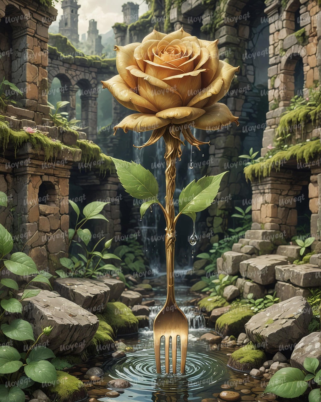 Puzzle for Adults 1500 Pieces Wooden Jigsaw Puzzle Fork rose ...