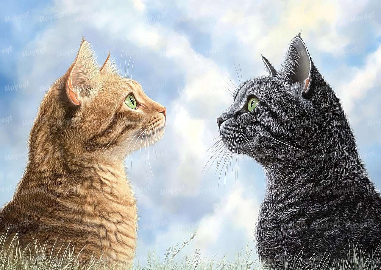 Puzzle for Adults 300 Pieces Wooden Jigsaw Puzzle Cats Profile ...