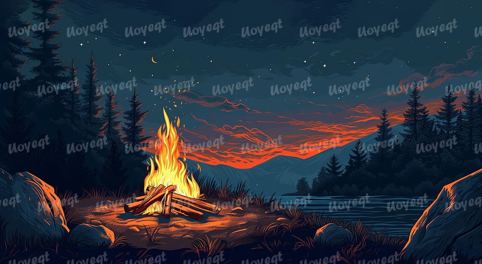Puzzle for Adults 500 Pieces Wooden Jigsaw Puzzle Campfire Forest ...