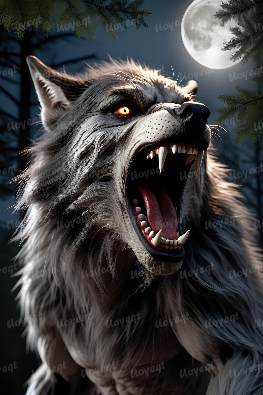 Puzzle for Adults 500 Pieces Wooden jigsaw puzzle Werewolf Wolf ...