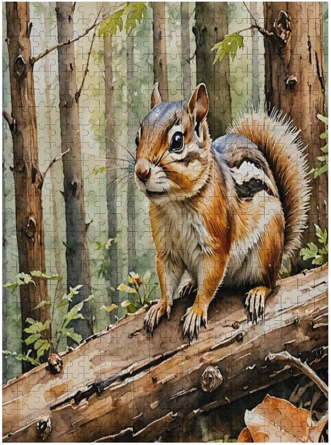 Puzzle for Adults-Forest Scene with A Chipmunk Jigsaw Puzzles ...