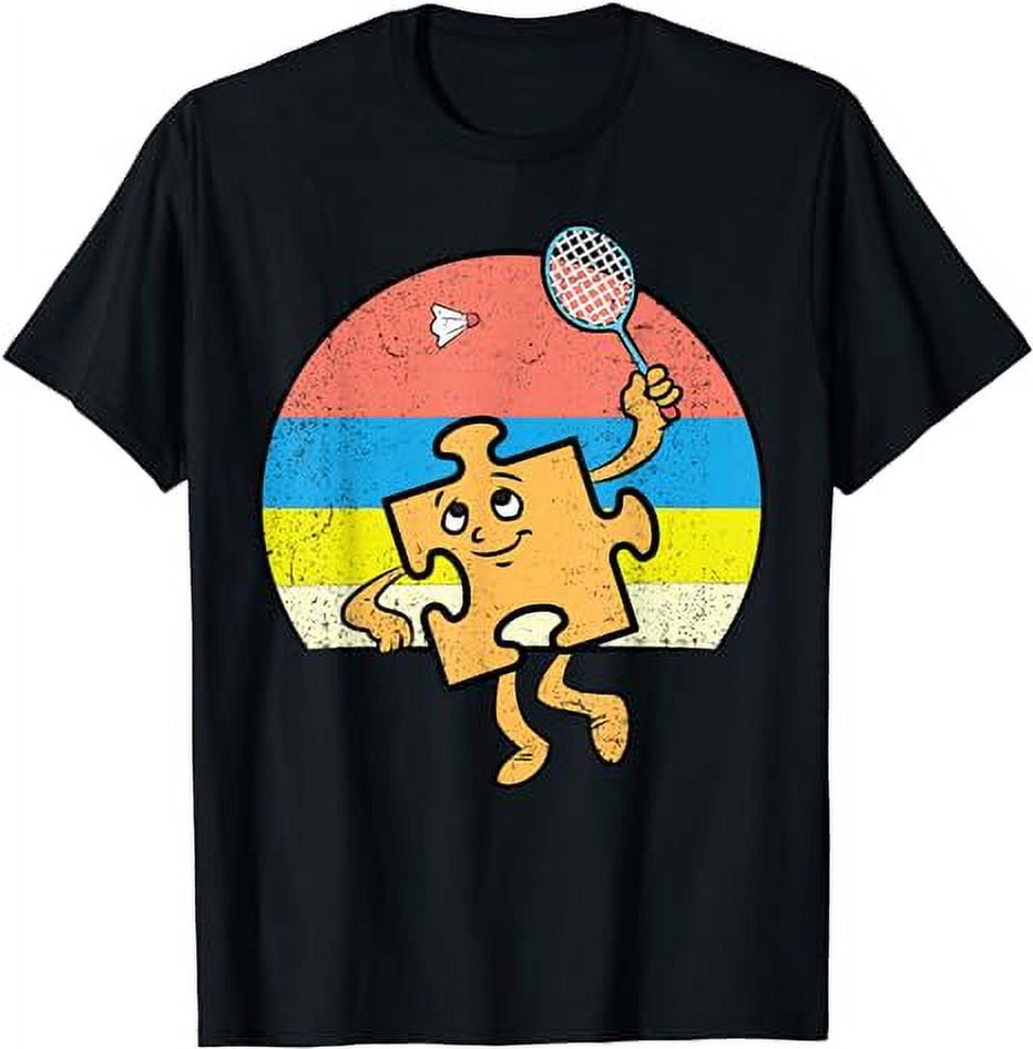 Puzzle Badminton Player Autism Awareness Autistic Warrior T-Shirt ...