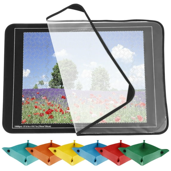 Puzzle Board Mat Set Easy to Store Versatile Jigsaw Board with Sorting ...