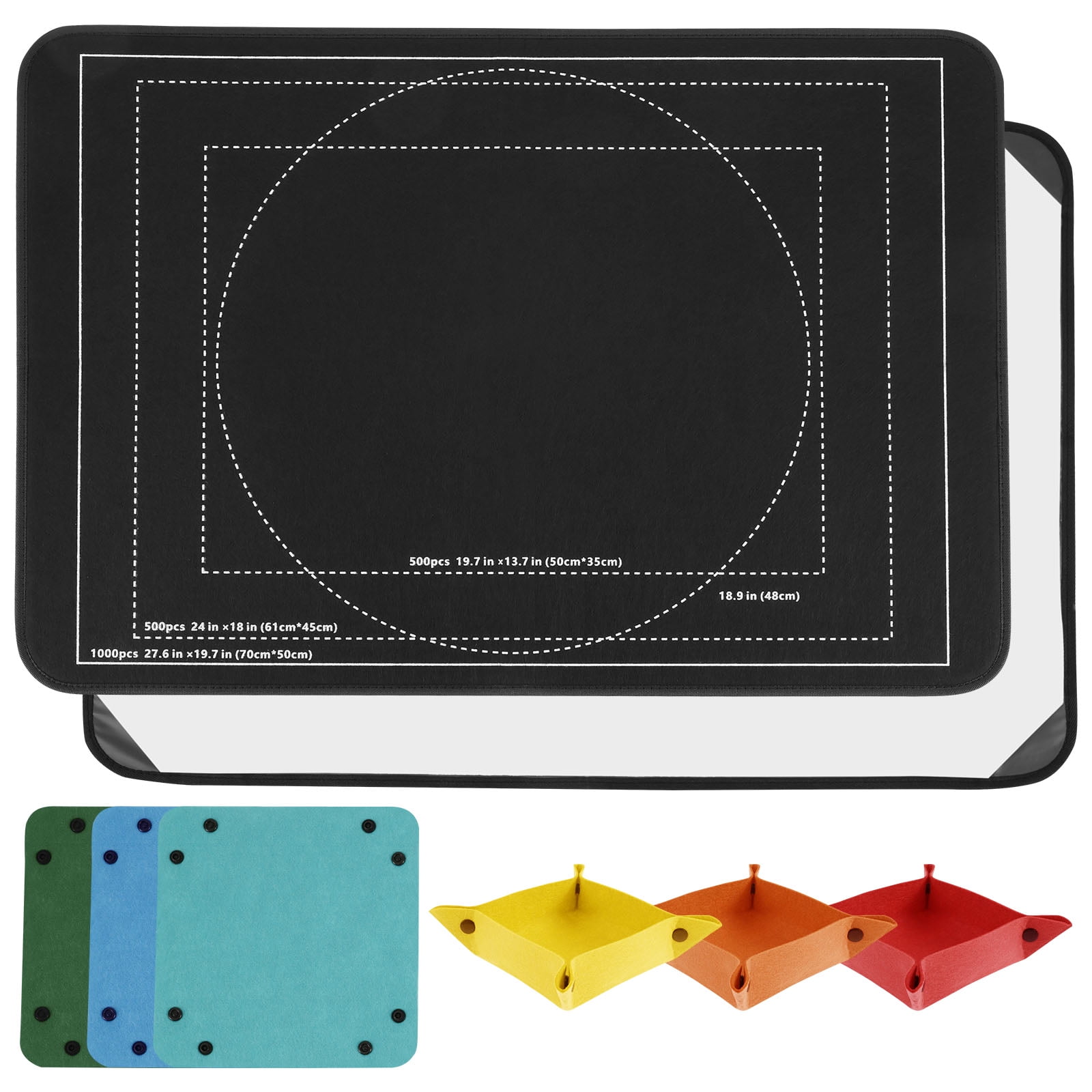 Puzzle Board Mat Set Easy to Store Versatile Jigsaw Board with Sorting ...