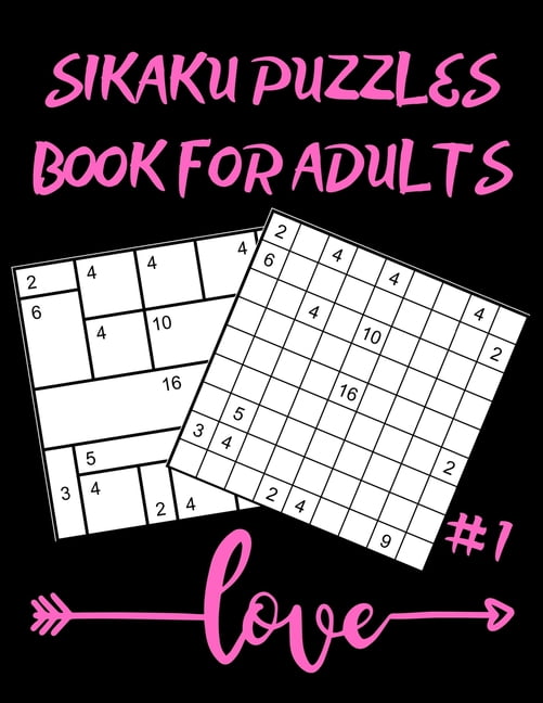 Puzzle Books For Adults, Sikaku Puzzles: 100 Large-Print Brain Teaser Book, Sikaku Easy Puzzles ...
