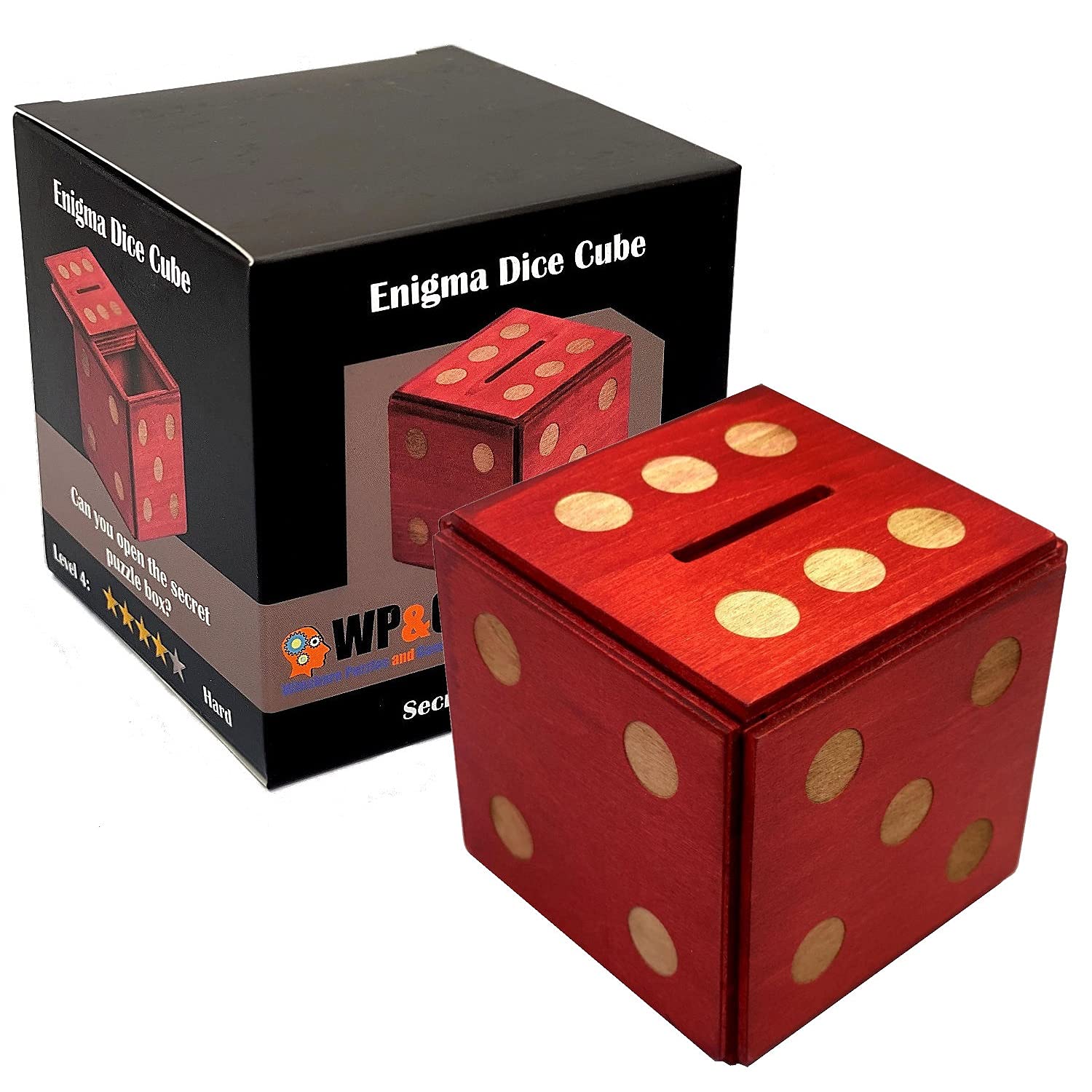 Puzzle Box Enigma Dice MSF2 Cube - Money and Gift Holder in a Wooden ...