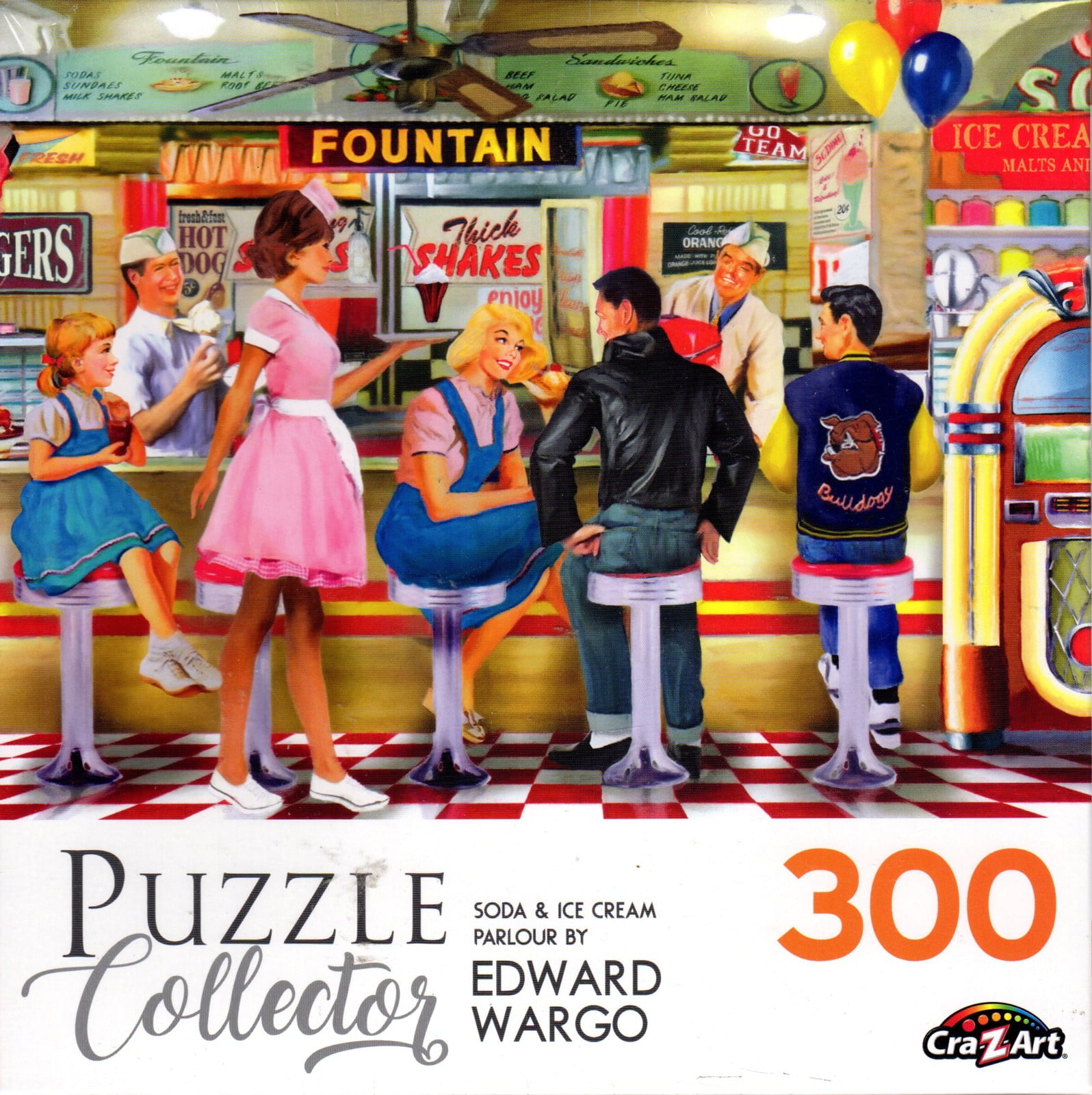 Puzzle Collector 300 Piece Puzzle - Soda & Ice Cream Parlour by Edward ...