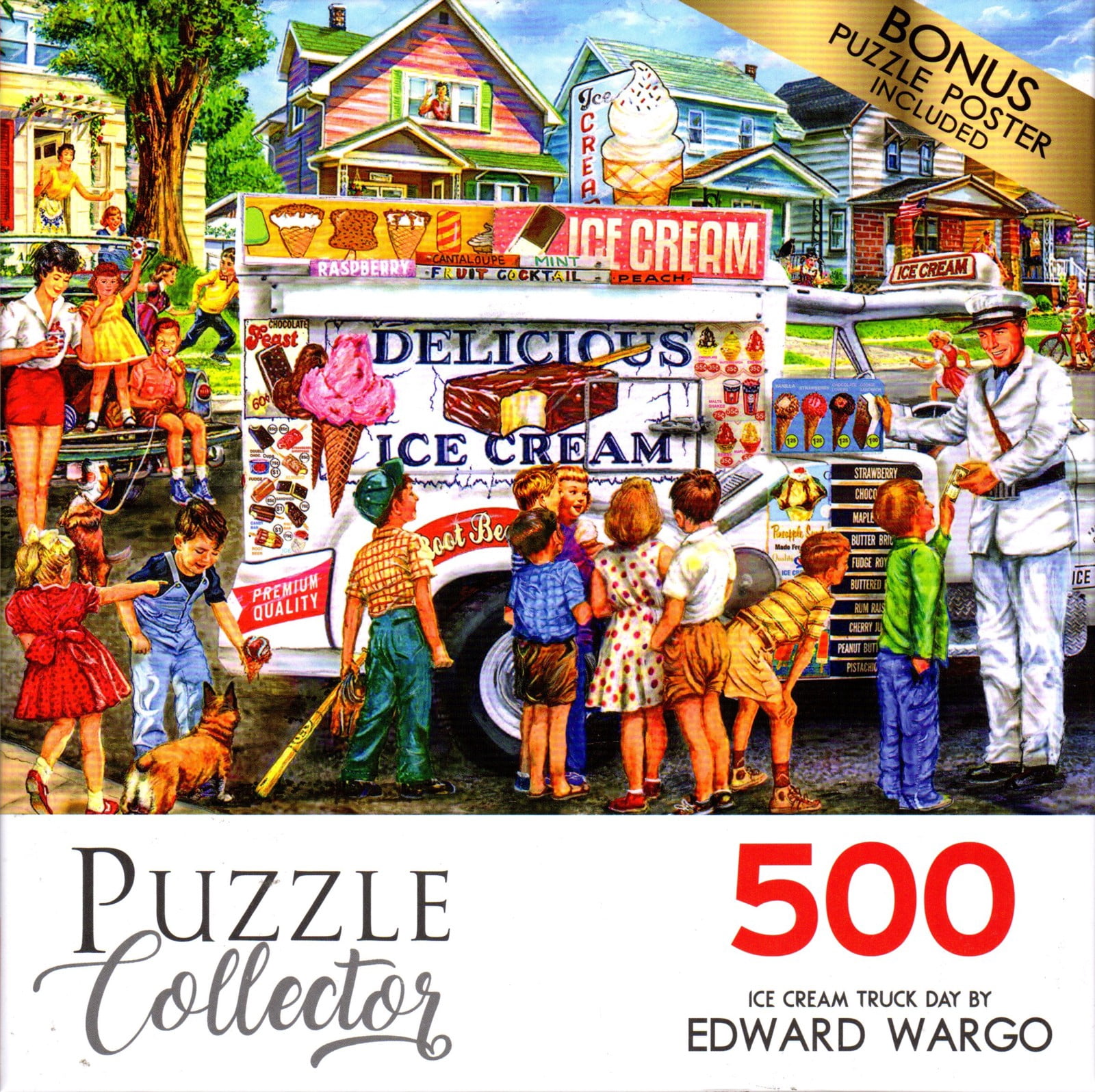 Puzzle Collector 500 Piece Puzzle - Ice Cream Truck Day by Ed Wargo ...