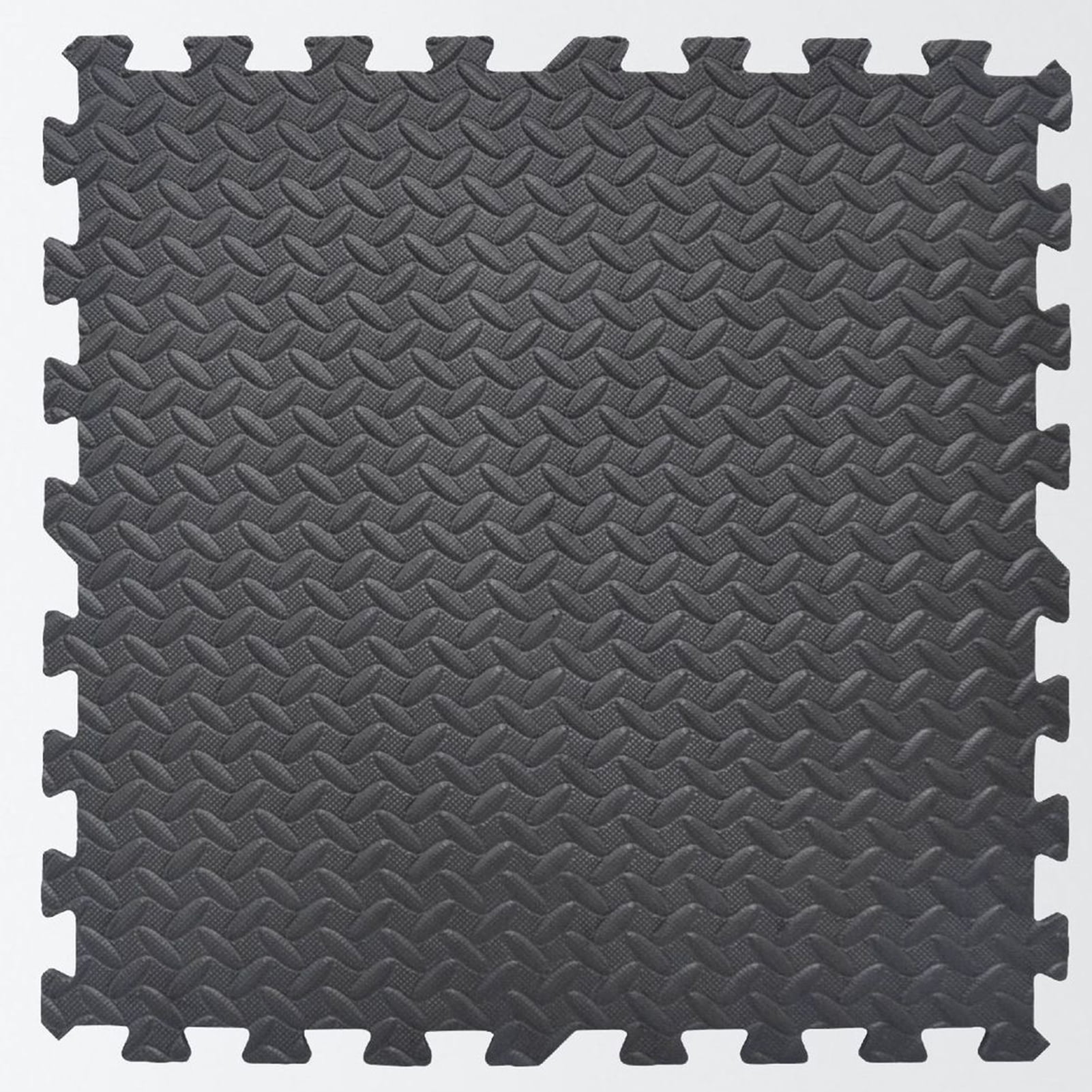 BOP 24x24in Interlocking EVA Foam Exercise Flooring, Black 12-Tile ...