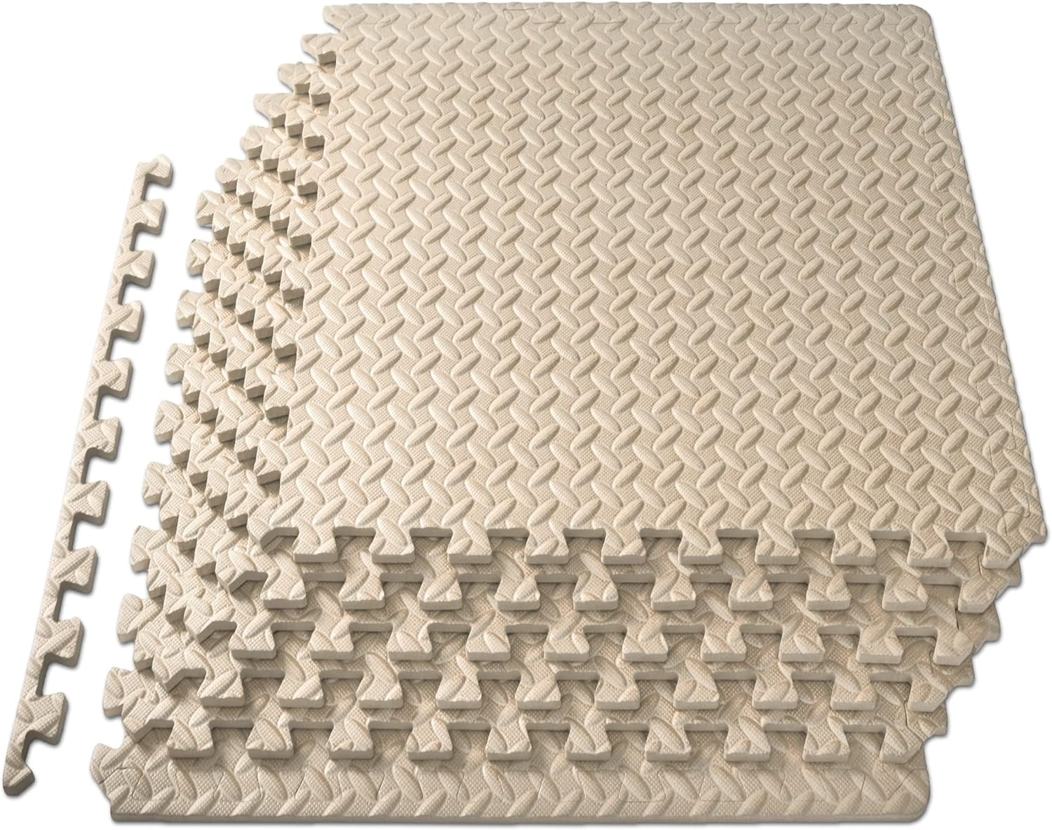 Puzzle Exercise Mat ½ in, EVA Interlocking Foam Floor Tiles for Home ...