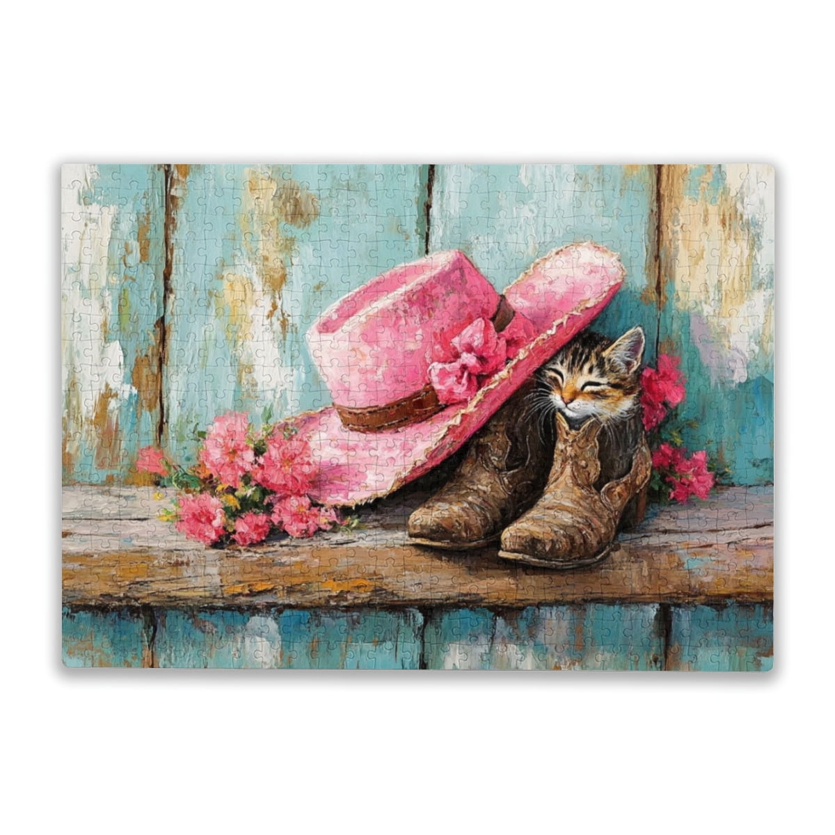 Puzzle Fun 500 Pieces For Adults - Coastal Cowgirl Cat Family Fun And ...