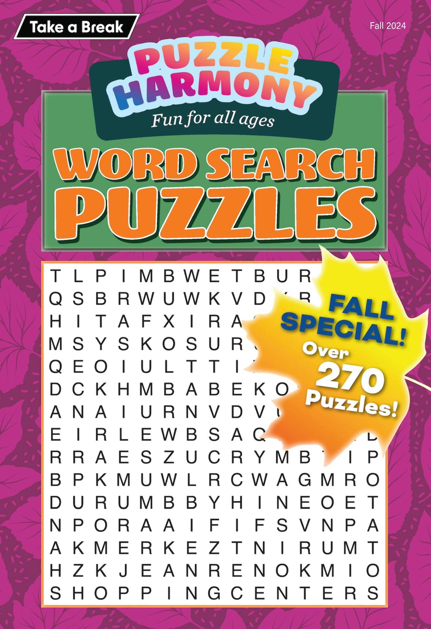 Puzzle Harmony - Word Search Fall Special: 270+ Puzzles, Activity Book ...