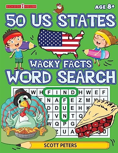 Pre-Owned Puzzle Kid Wacky Facts Word Search: 50 US States, Book 2 ...