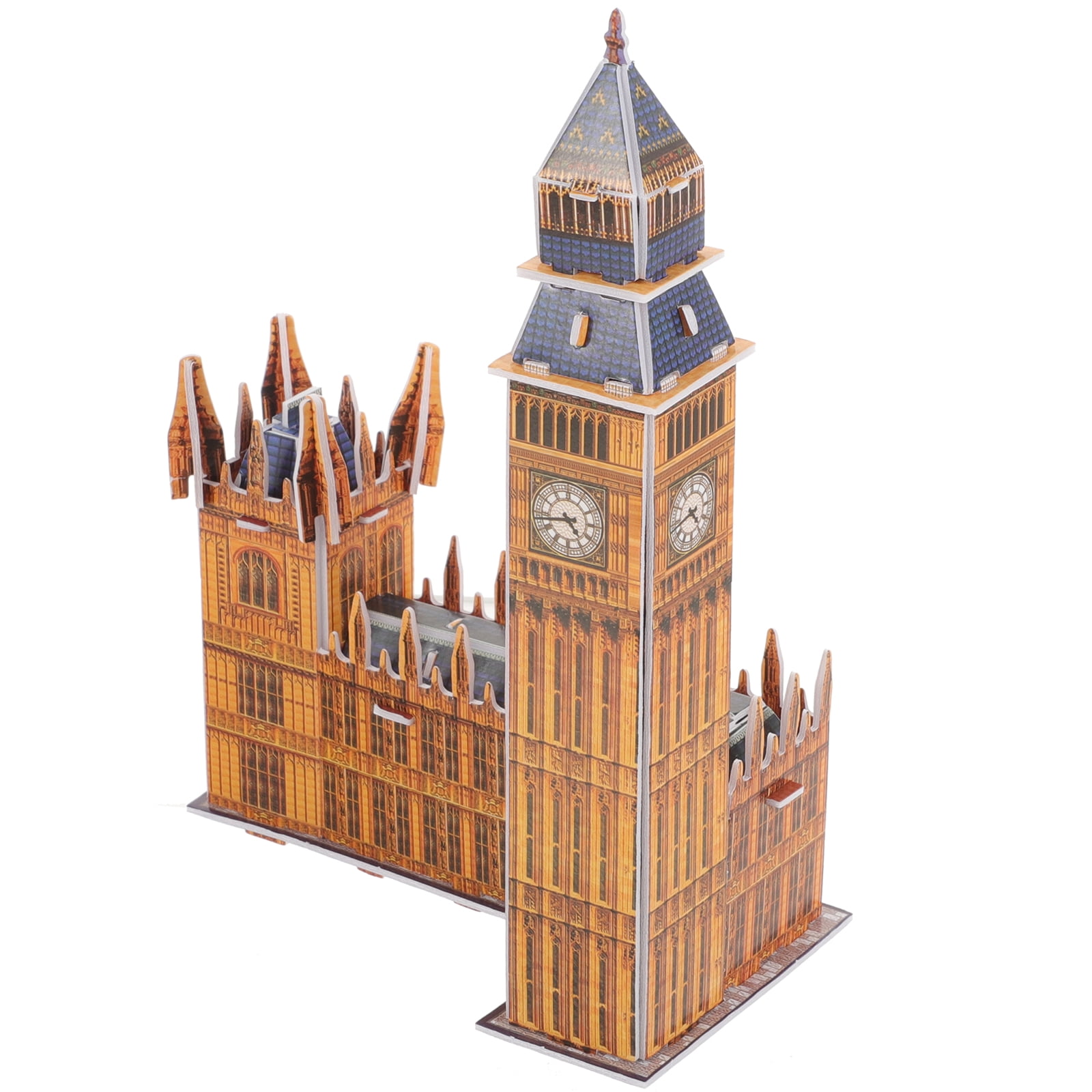 3D Building Puzzle Made of Paper Golden Color for Playing Educational ...