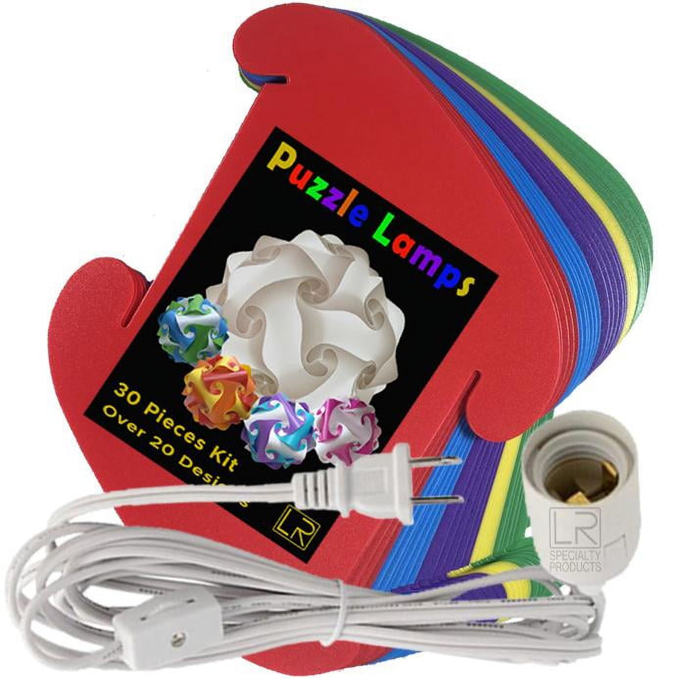 Puzzle Lamps Creative light 30 Pieces Jigsaw light Kit With 12ft Cord ...