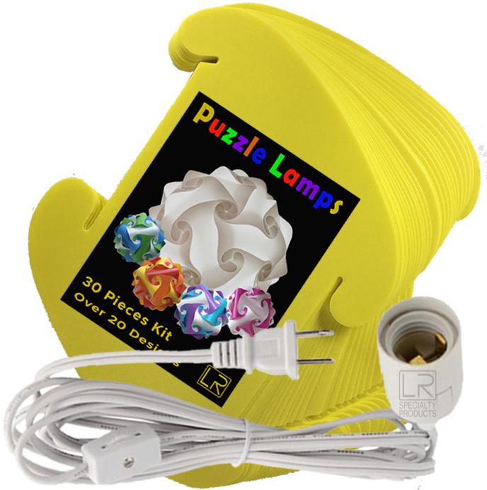 Puzzle Lamps Creative light 30 Pieces Jigsaw light Kit With 12ft Cord ...