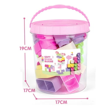 Large Soft Rubber Building Block Sets With Storage Box Educational Toys ...