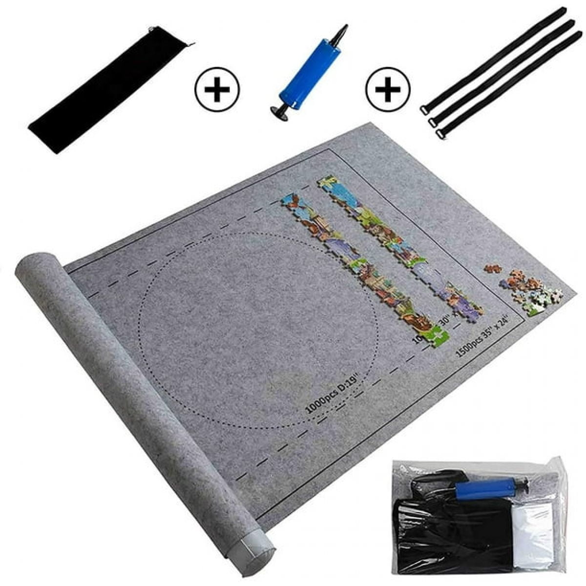 Puzzle Mat Puzzle Pad Portable Felt Puzzle Roll Mat - Walmart.com