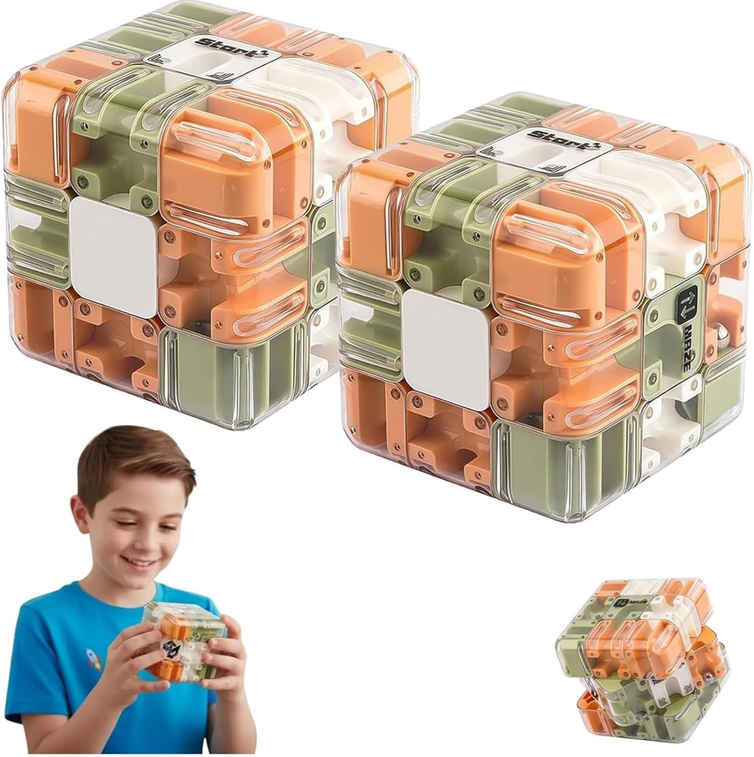 Puzzle Maze Cube, Three-Dimensional Magic Cube Brain Teaser Ball ...