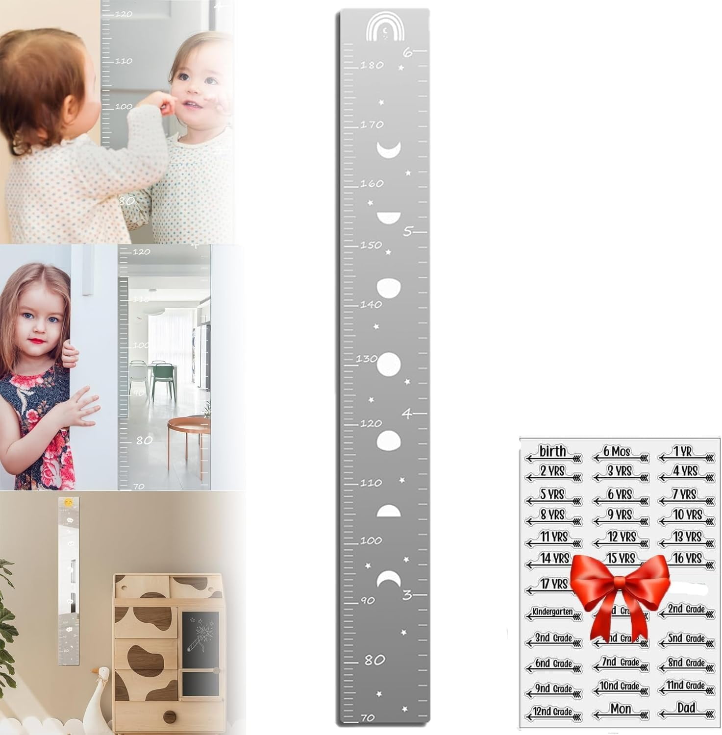 Puzzle Mirror Growth Chart, Mirror Growth Chart for Wall, Growth Chart Mirror for Wall, Growth ...
