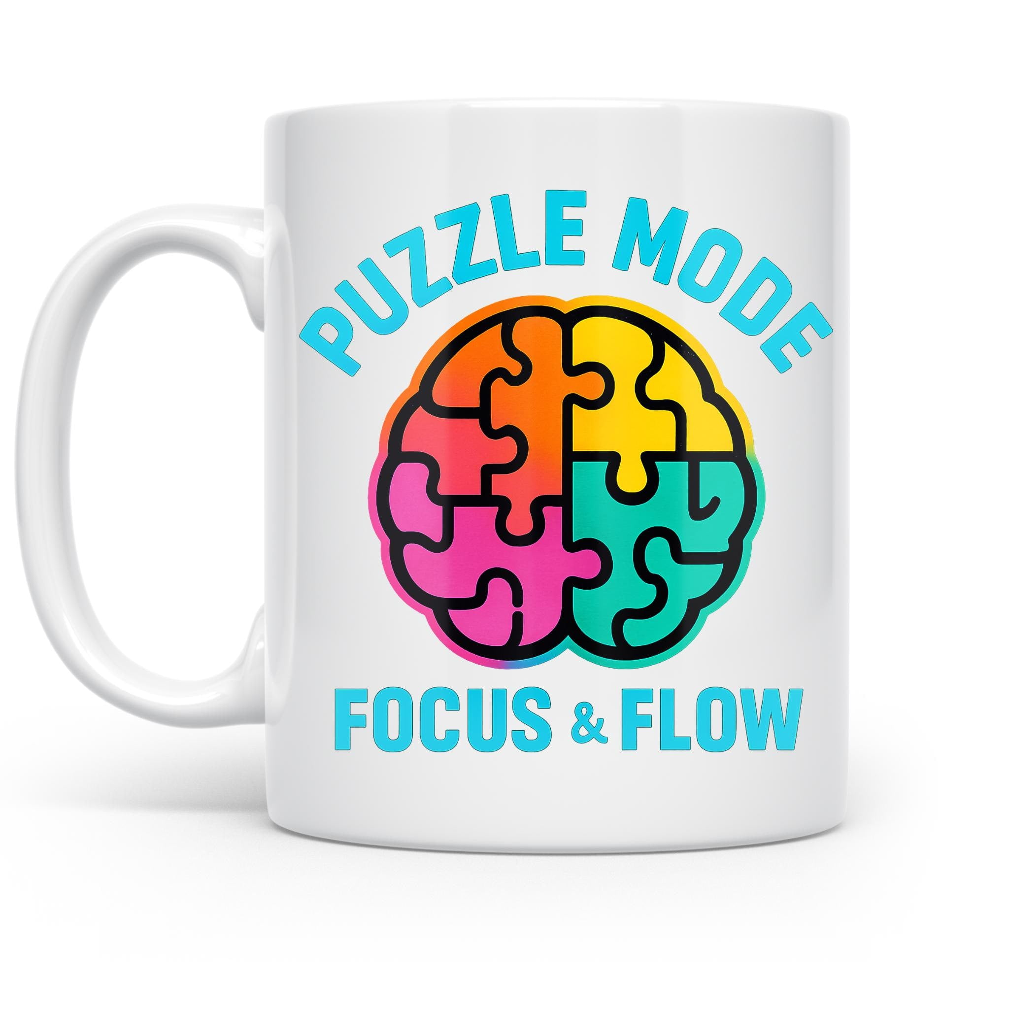 Puzzle Mode Focus 11 oz Coffee Mug - For Gamers White Ceramic Gift ...