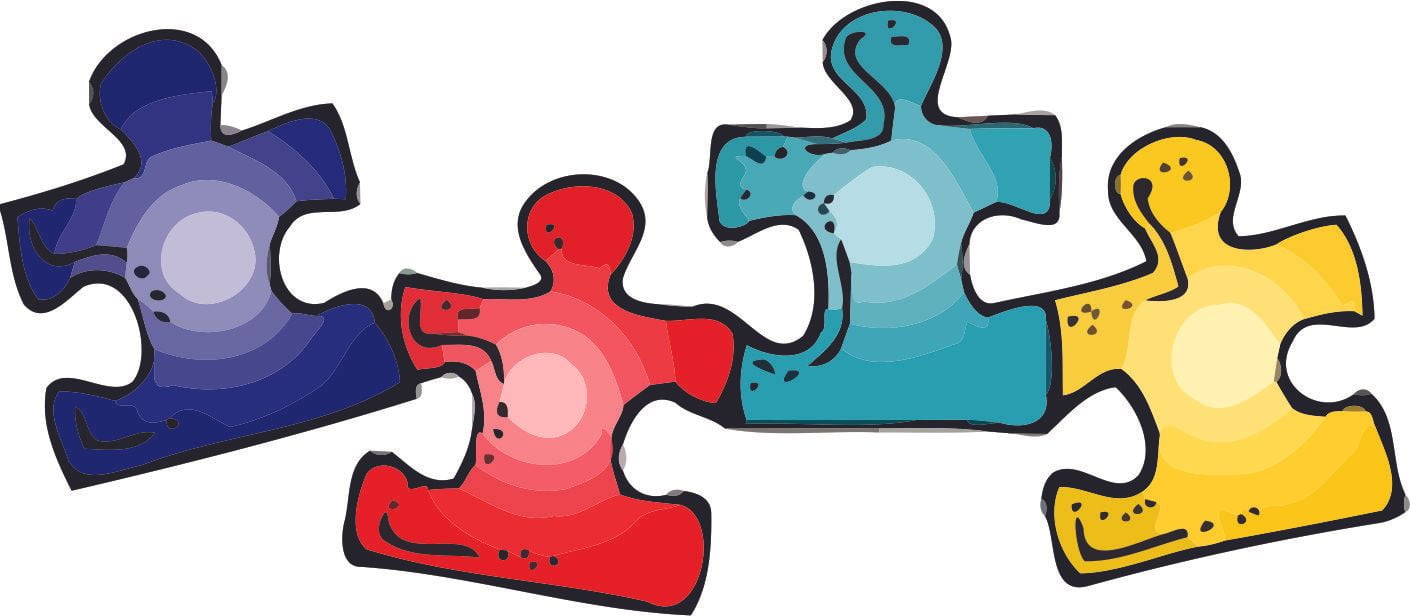 Puzzle Pieces Design School Wall Decals for Classroom Decoration and ...