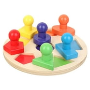 Shape Matching Blocks Wooden Puzzle Early Learning Toys for Girl ...